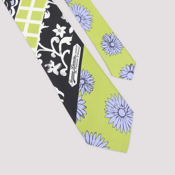 LANVIN Patchwork Silk Neck Ties - Multicolor
