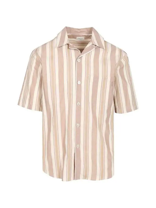 Saint Laurent Striped Cotton Shirt - Multicolor
