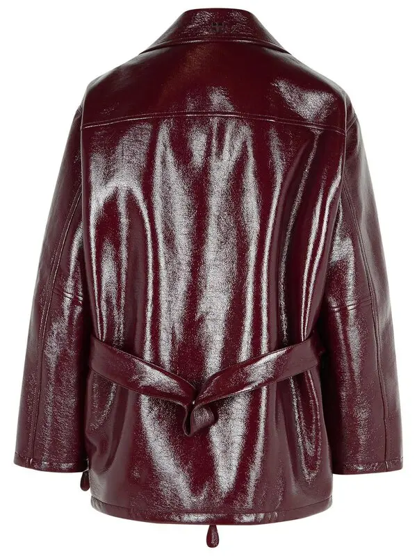 COURREGES Vinyl' Burgundy Cotton Blend Jacket