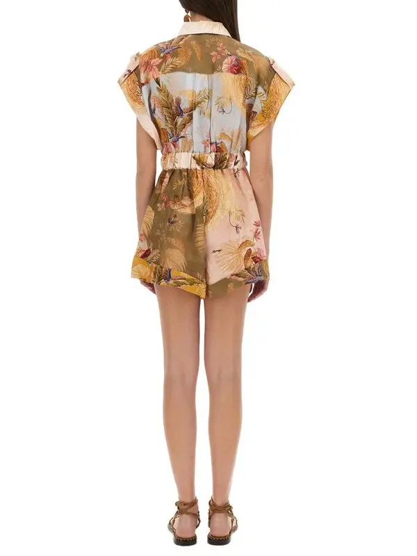 Zimmermann Short Overalls With Ascension Lapels