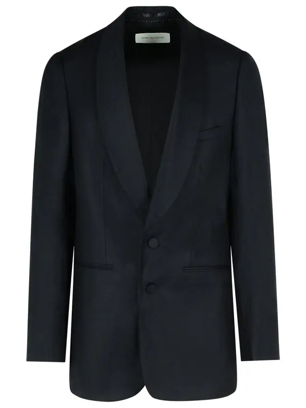 Dries Van Noten Bartux' Wool Blend Blazer - Black