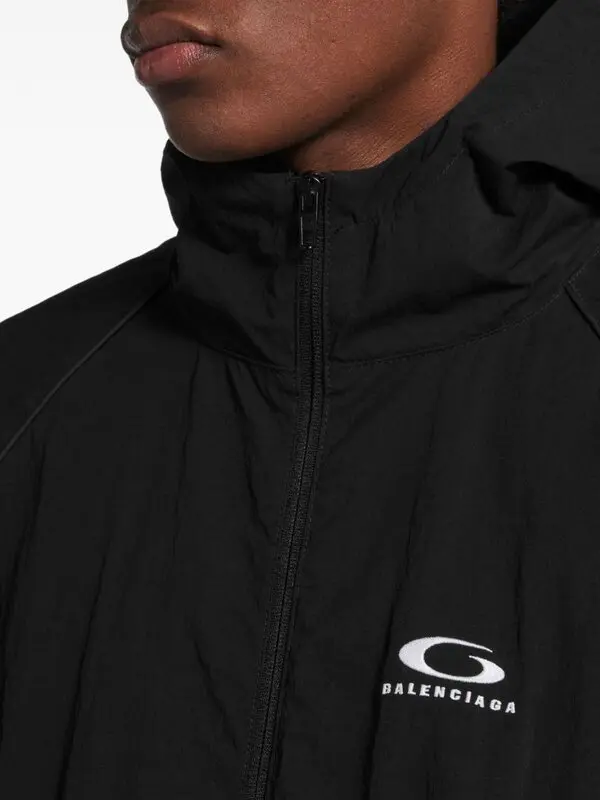 Balenciaga Logo Hooded Jacket