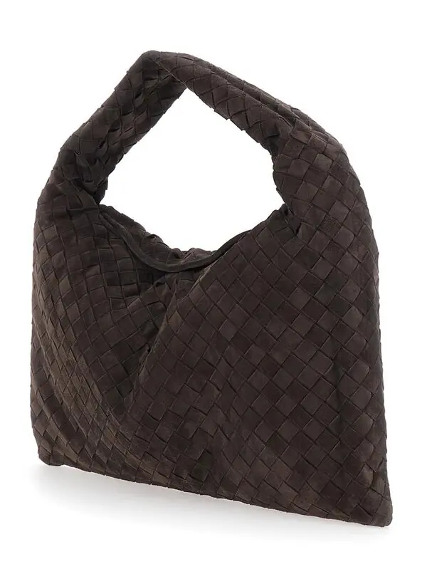 Bottega Veneta Leather Hop Shoulder Bag - Brown