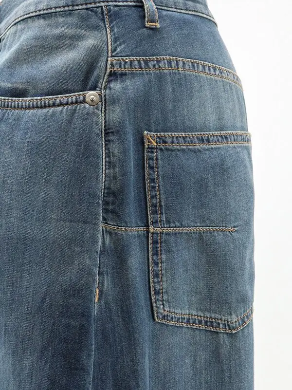 Dior Light Denim Jeans With Vintage Effect - Multicolor