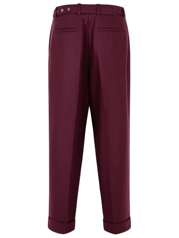 JIL SANDER Wine Wool Pants
