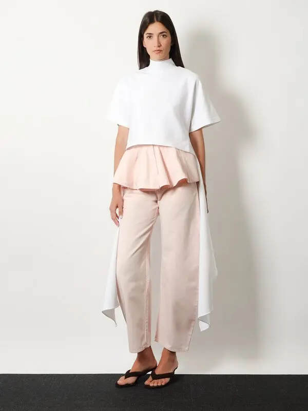 Alaïa Asym Cotton Blend T-shirt