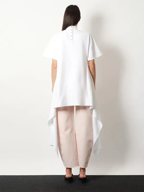 Alaïa Asymmetric Cotton Blend T-shirt - Multicolor