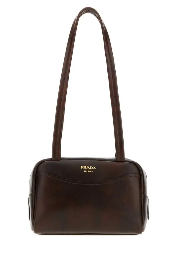 Prada Leather Mini Shoulder Bag - Brown