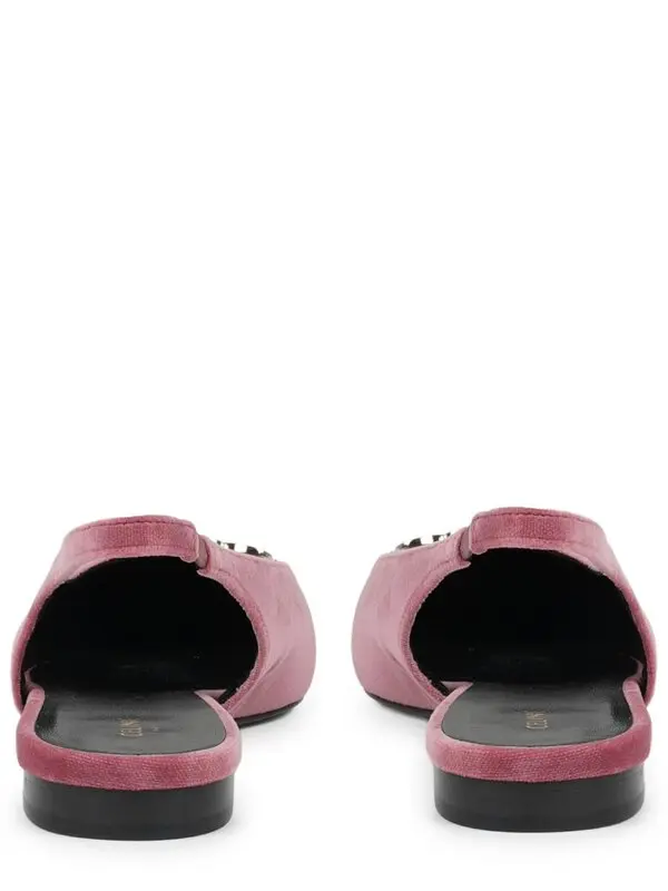 Celine Alma Triomphe Velvet Flat Slingback 05