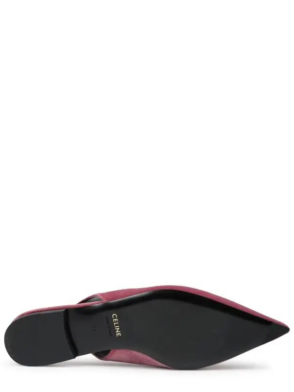 Celine Alma Triomphe Velvet Flat Slingback 05