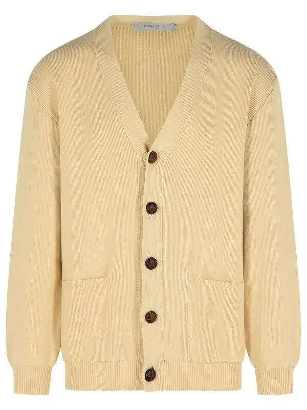 GOLDEN GOOSE Cotton Blend Cardigan - Cream
