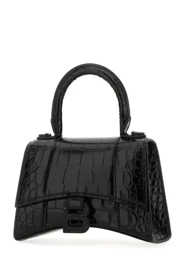Balenciaga Xs Hourglass Handbag - Black
