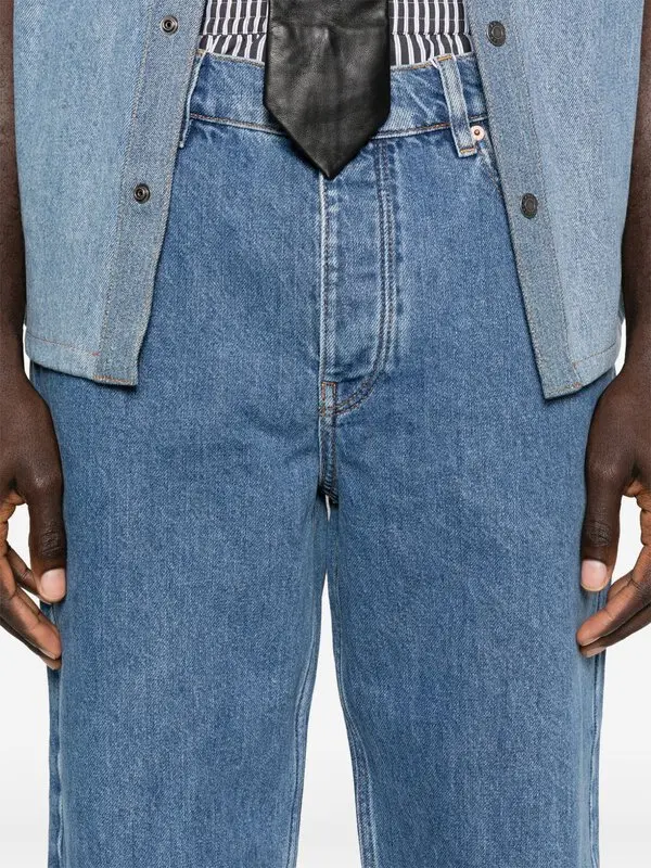 MARINE SERRE Straight Leg Denim Jeans