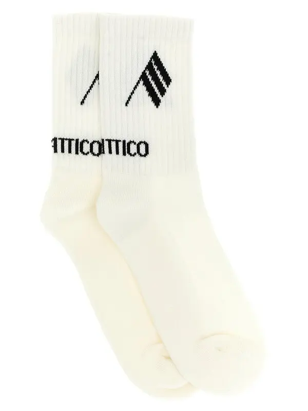 Attico Logo Intarsia Socks - Multicolor