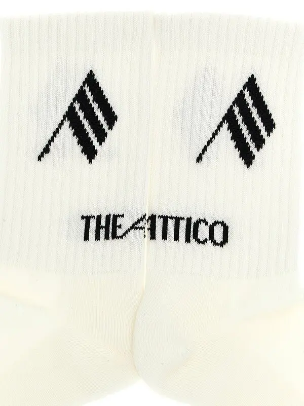 Attico Logo Intarsia Socks