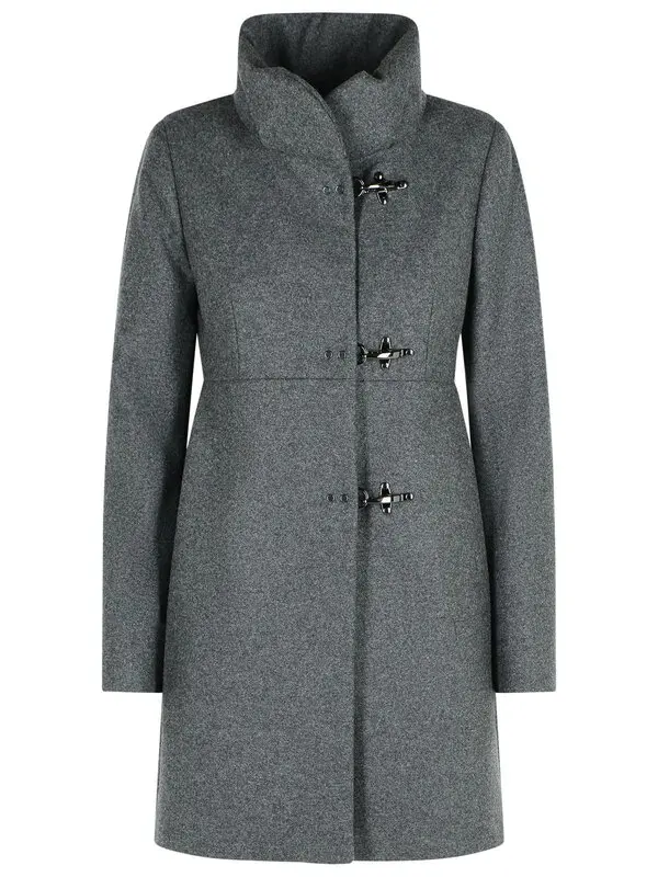 FAY Graphite Wool Blend Coat - Gray