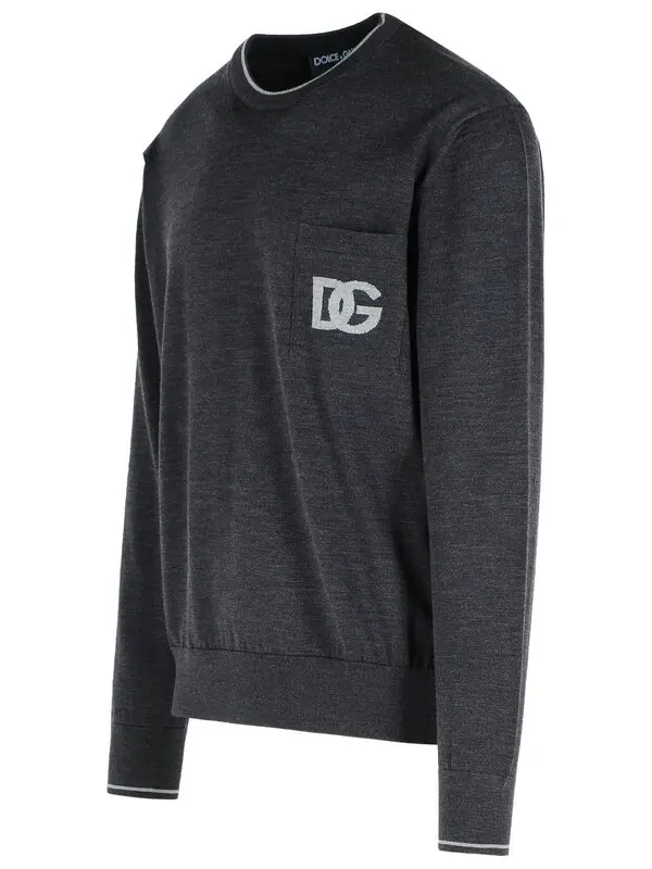 Dolce & Gabbana Grey Virgin Wool Sweater