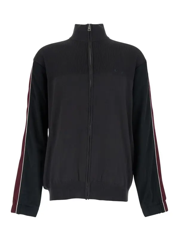 Balenciaga High-neck Cotton Zip-up Sweatshirt - Multicolor