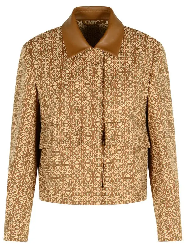 Max Mara Viborg' Camel Cotton Jacquard Jacket