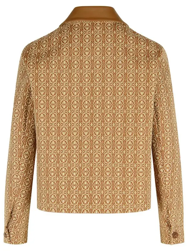 Max Mara Viborg' Camel Cotton Jacquard Jacket