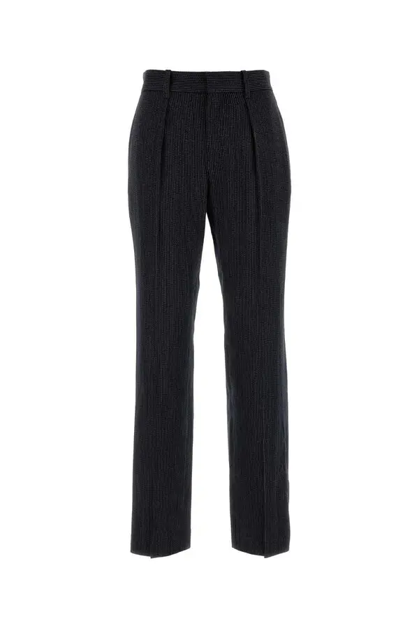 Isabel Marant Étoile Embroidered Stretch Wool Blend Pant