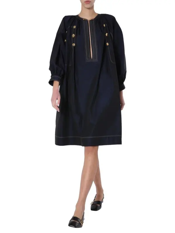 Givenchy Dress With Buttons - Blue