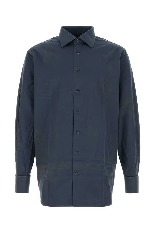 Prada Navy Blu Poplin Shirt