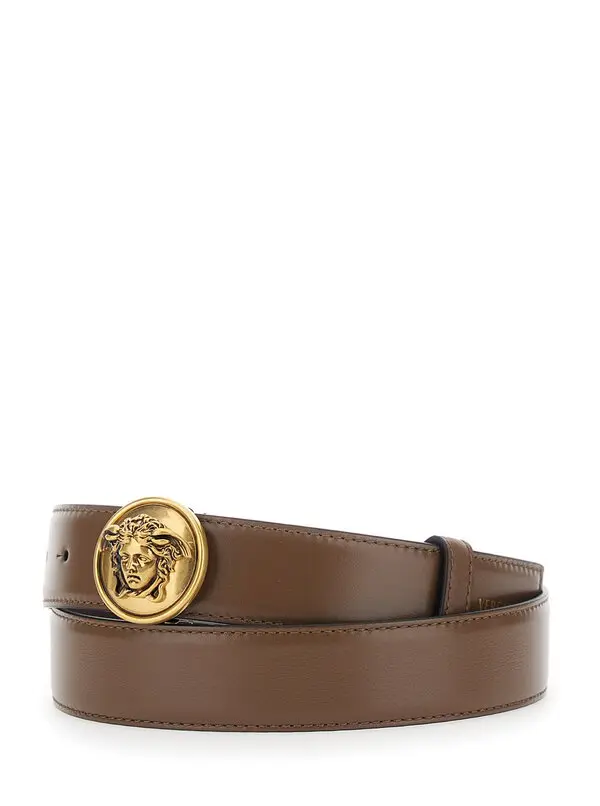 Versace Leather Medusa Belt - Multicolor