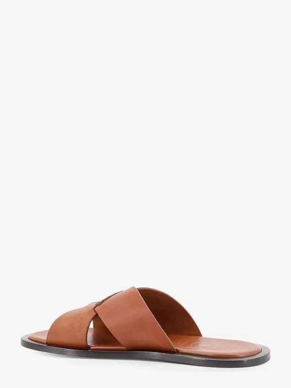 Loewe Flex Leather Sandals With Crisscross Detail