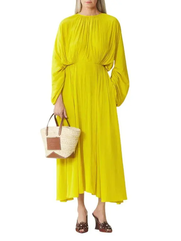 LANVIN Crew-neck Midi Dress - Multicolor