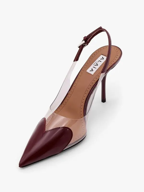 Alaïa Slingbacks 90 Leather And Pvc Pumps