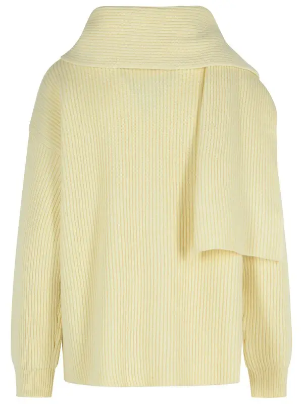 JIL SANDER Ivory Wool Sweater