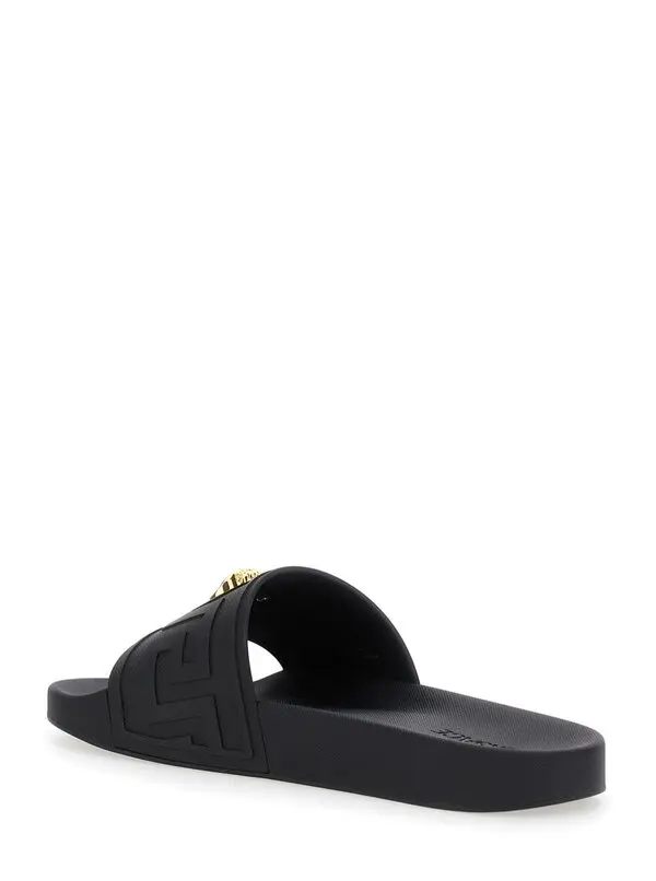 Versace Medusa Slide Sandals - Multicolor