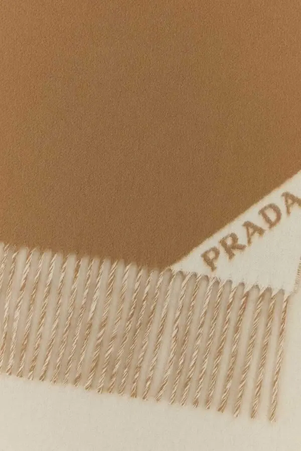 Prada Camel Cashmere Scarf