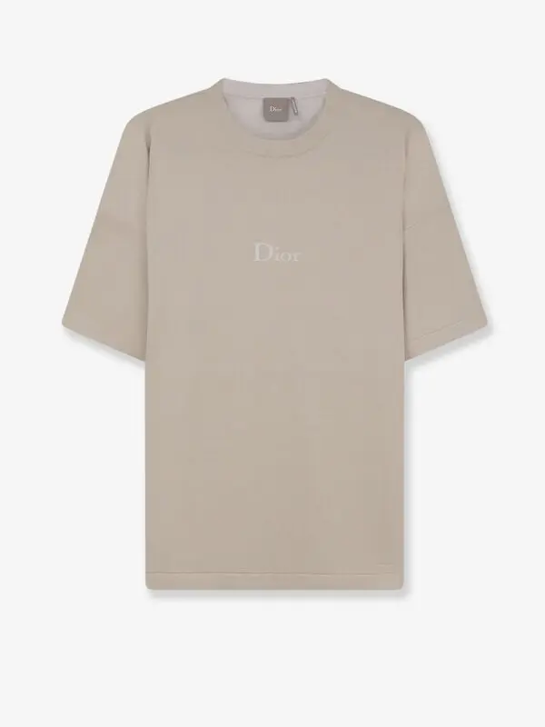 Dior Knitted T-shirt With Logo - Cream