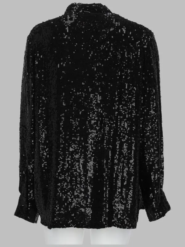 P.a.r.o.s.h Sequined Gadget Shirt - Black
