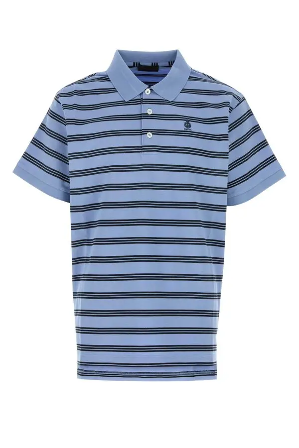 Prada Embroidered Piquet Polo Shirt