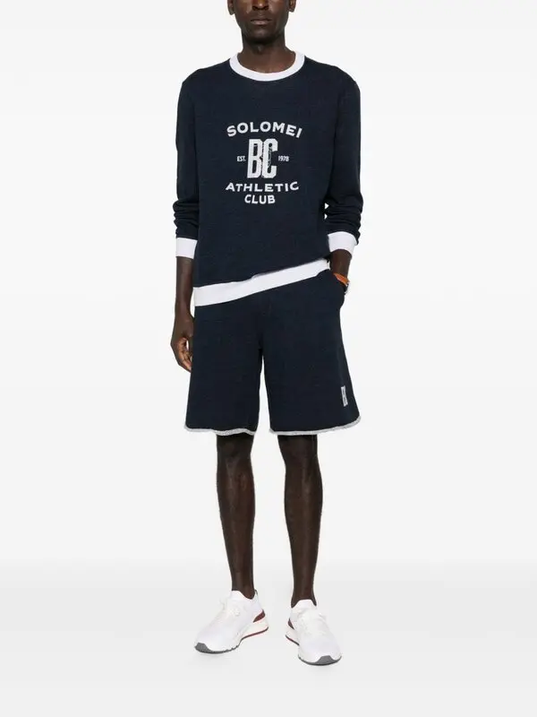 Brunello Cucinelli Logo Cotton Sweatshirt - Multicolor