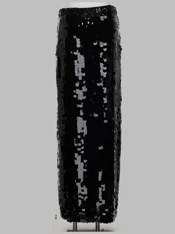 P.a.r.o.s.h Sequined Skirt - Black