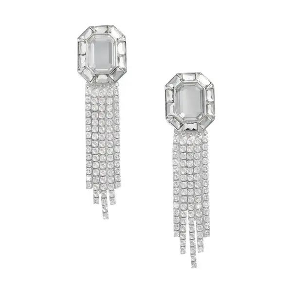 SELF-PORTRAIT Crystal Droplet Earrings