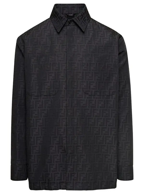 Fendi Overshirt Zucca Jacquard - Gray