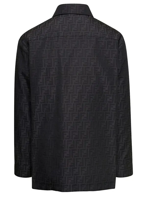 Fendi Overshirt Zucca Jacquard - Gray