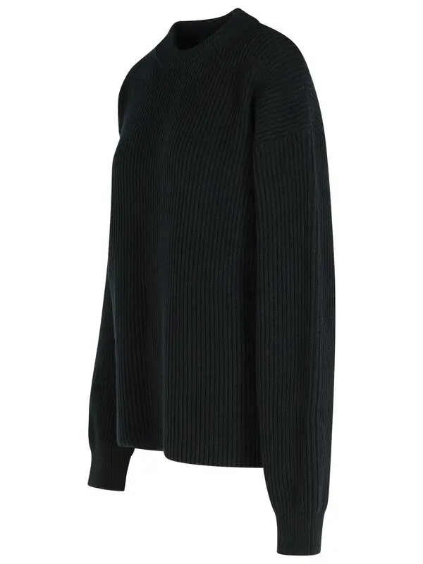 JIL SANDER Wool Crew Neck Sweater - Black
