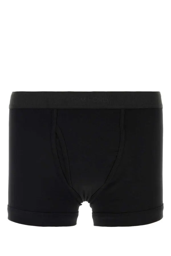 TOM FORD Stretch Cotton Boxer - Black