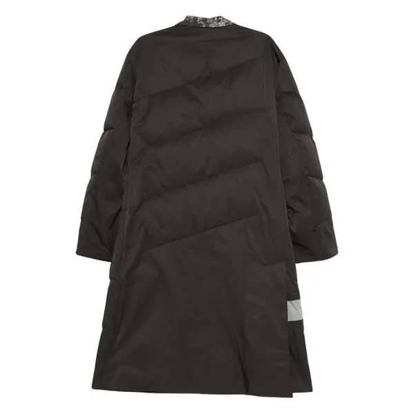 Yohji Yamamoto Quilted Graphic Print Padded Overcoat
