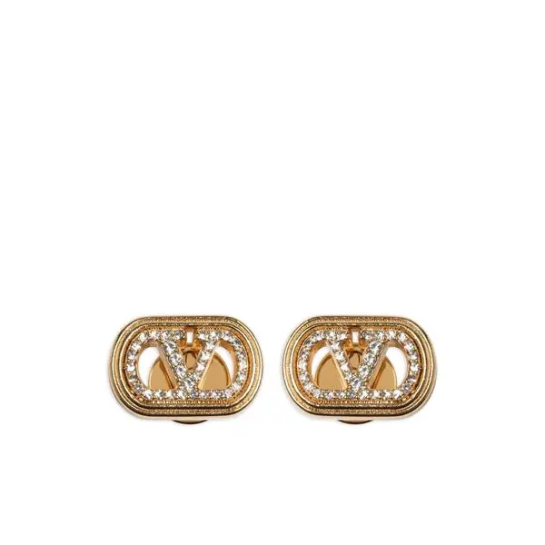 Valentino Garavani Swarovski® Crystal And Brass Earrings - Gold