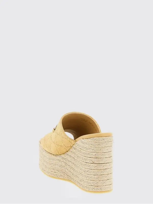 Gucci Wedge Espadrilles In Suede With Embossed Gg Monogram