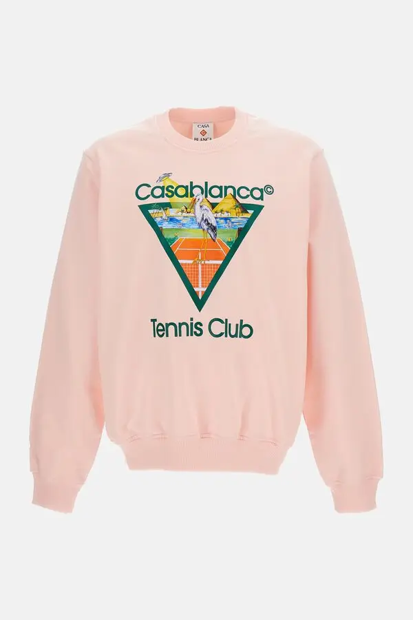 Casablanca Tennis Club Icon Printed Classic Sweatshirt - Multicolor