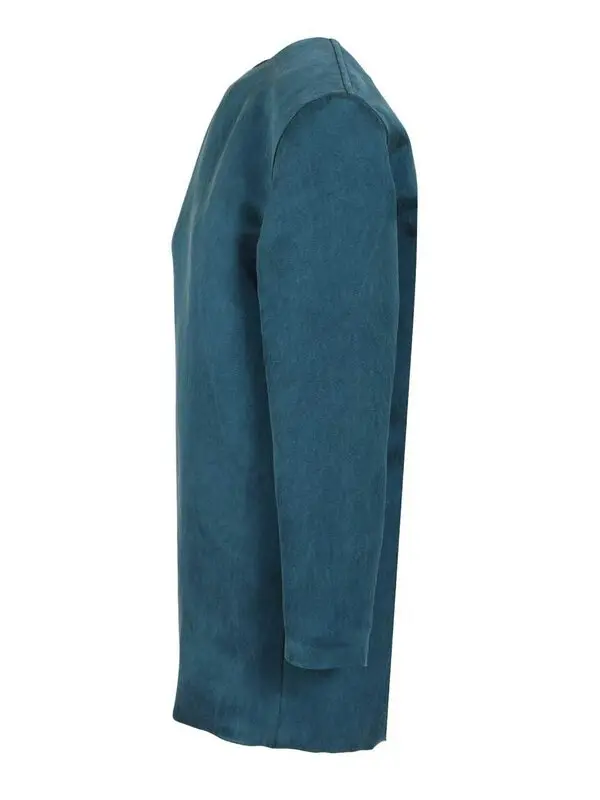 Saint Laurent Stonewashed Silk Satin Boxy Dress