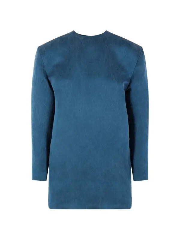 Saint Laurent Silk Satin Dress - Blue